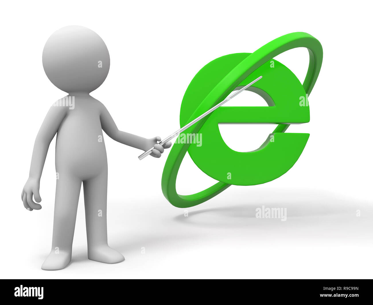 A man is explaining the Internet Stock Photo - Alamy