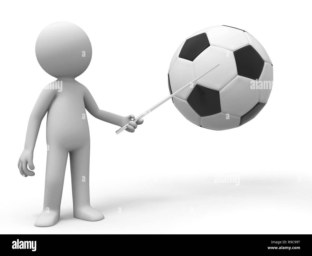 A man is explaining the football Stock Photo - Alamy