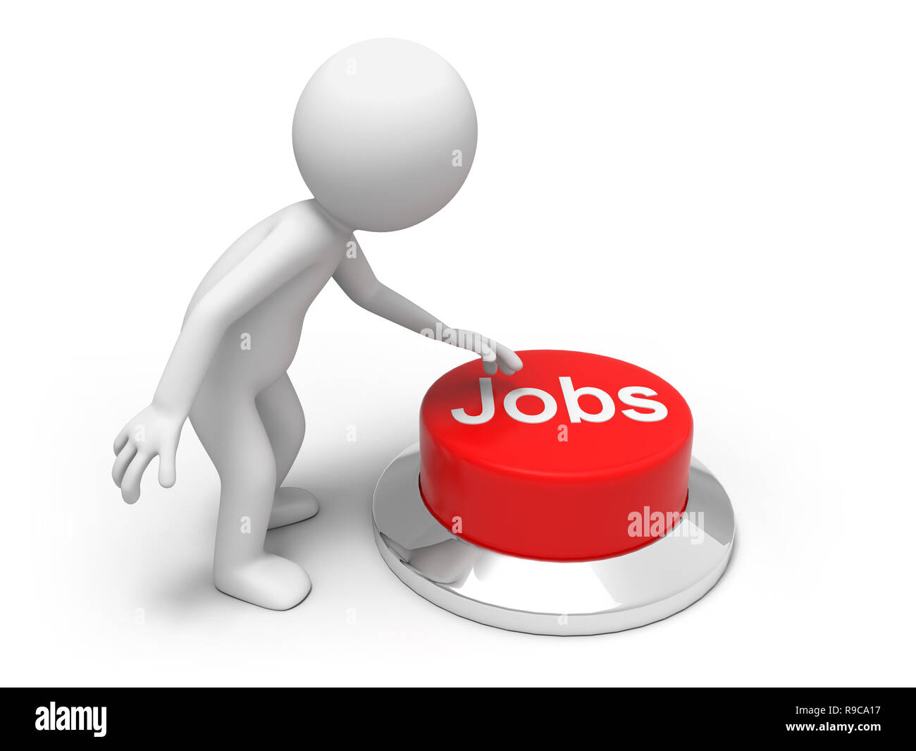 A man is pushing the button Stock Photo - Alamy