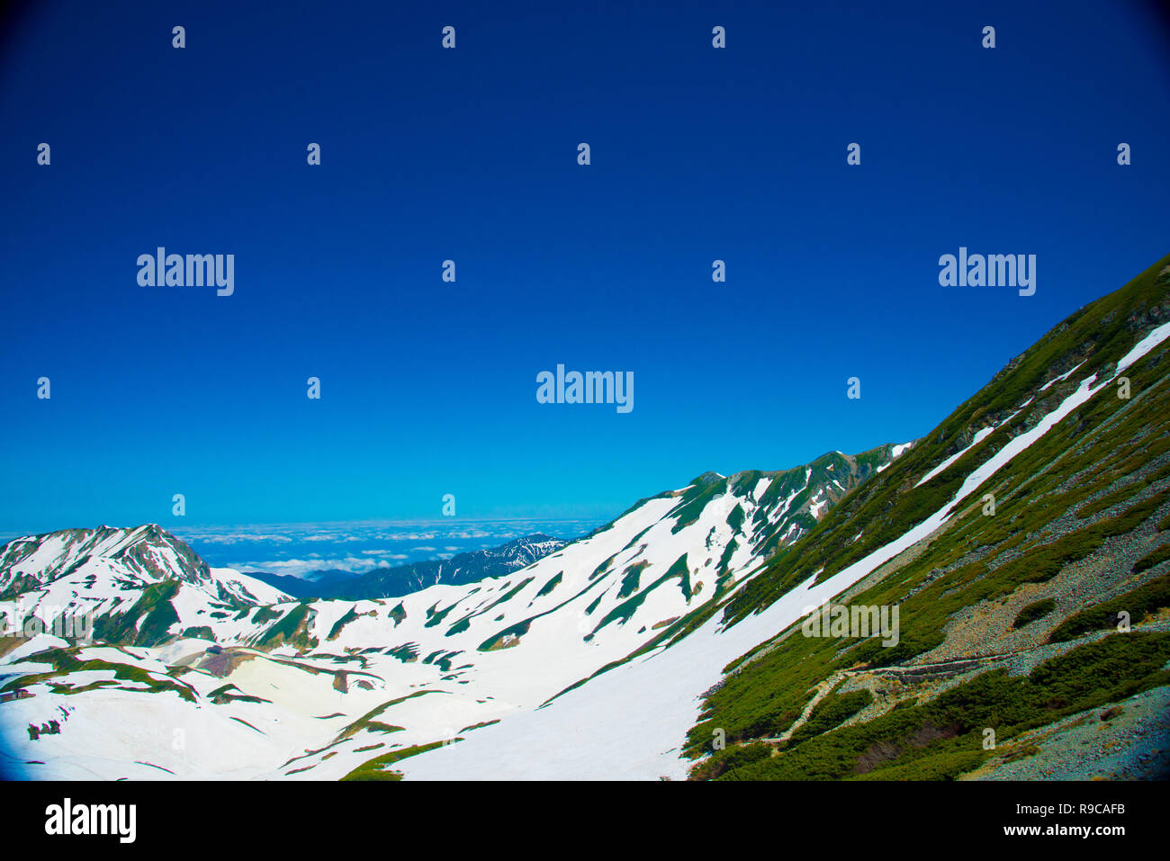Tateyama mountains in Toyama, Japan. Toyama is one of the important ...