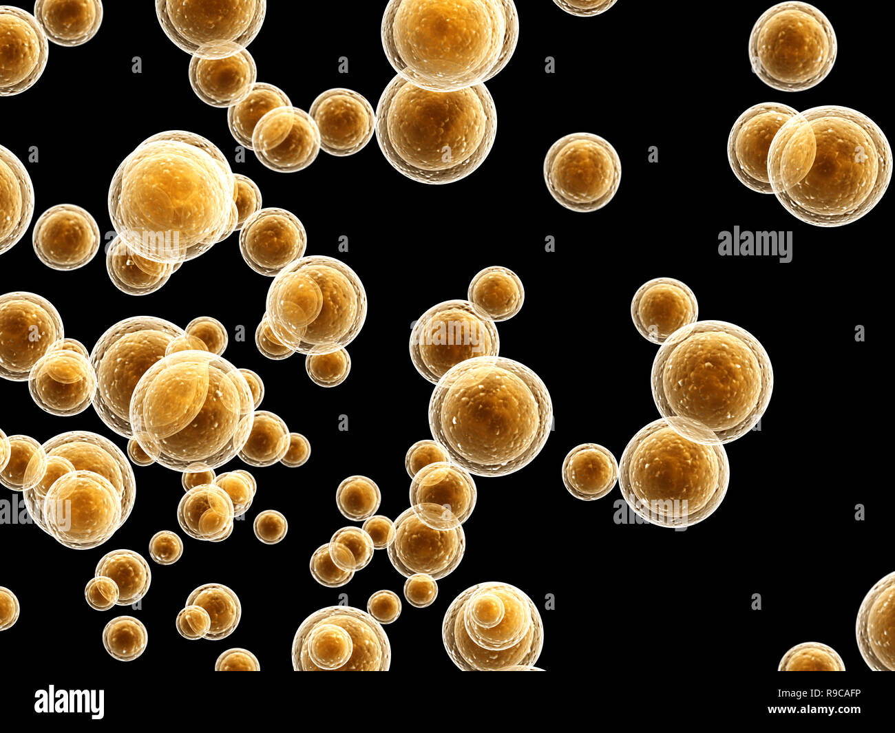 Colony of pathogen viruses. Isolated on black background Stock Photo ...