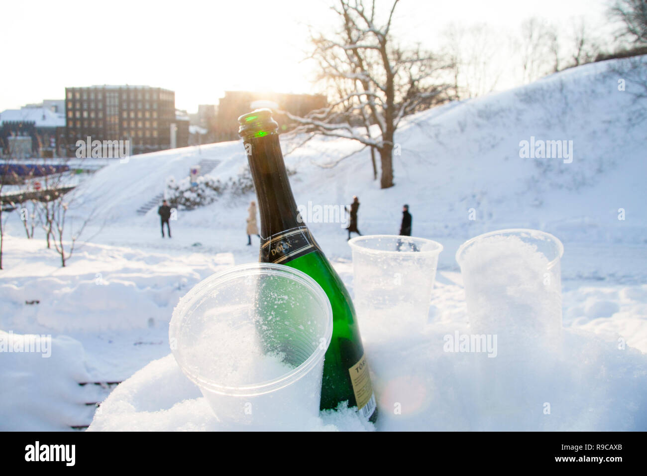 Party over (New year´s day in Tallinn, Estonia Stock Photo - Alamy