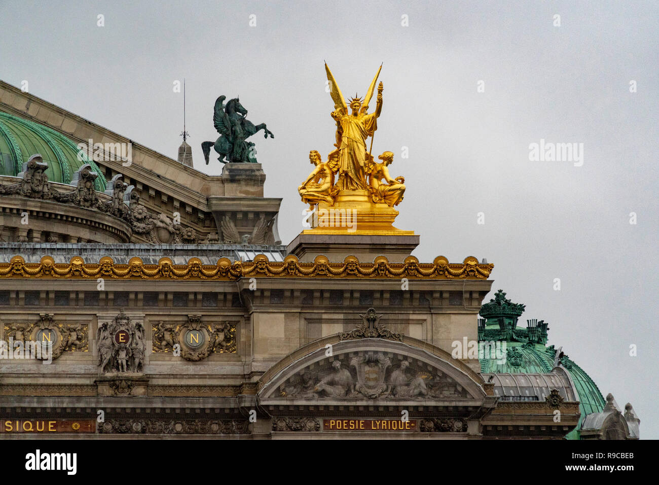 opera building in paris detail Stock Photo - Alamy