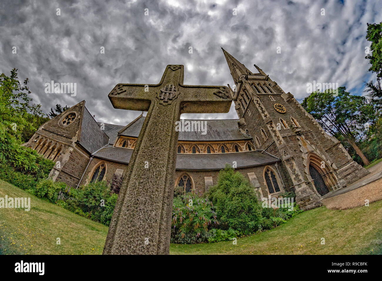 Christ Church in Reading UK gothic style Stock Photo - Alamy