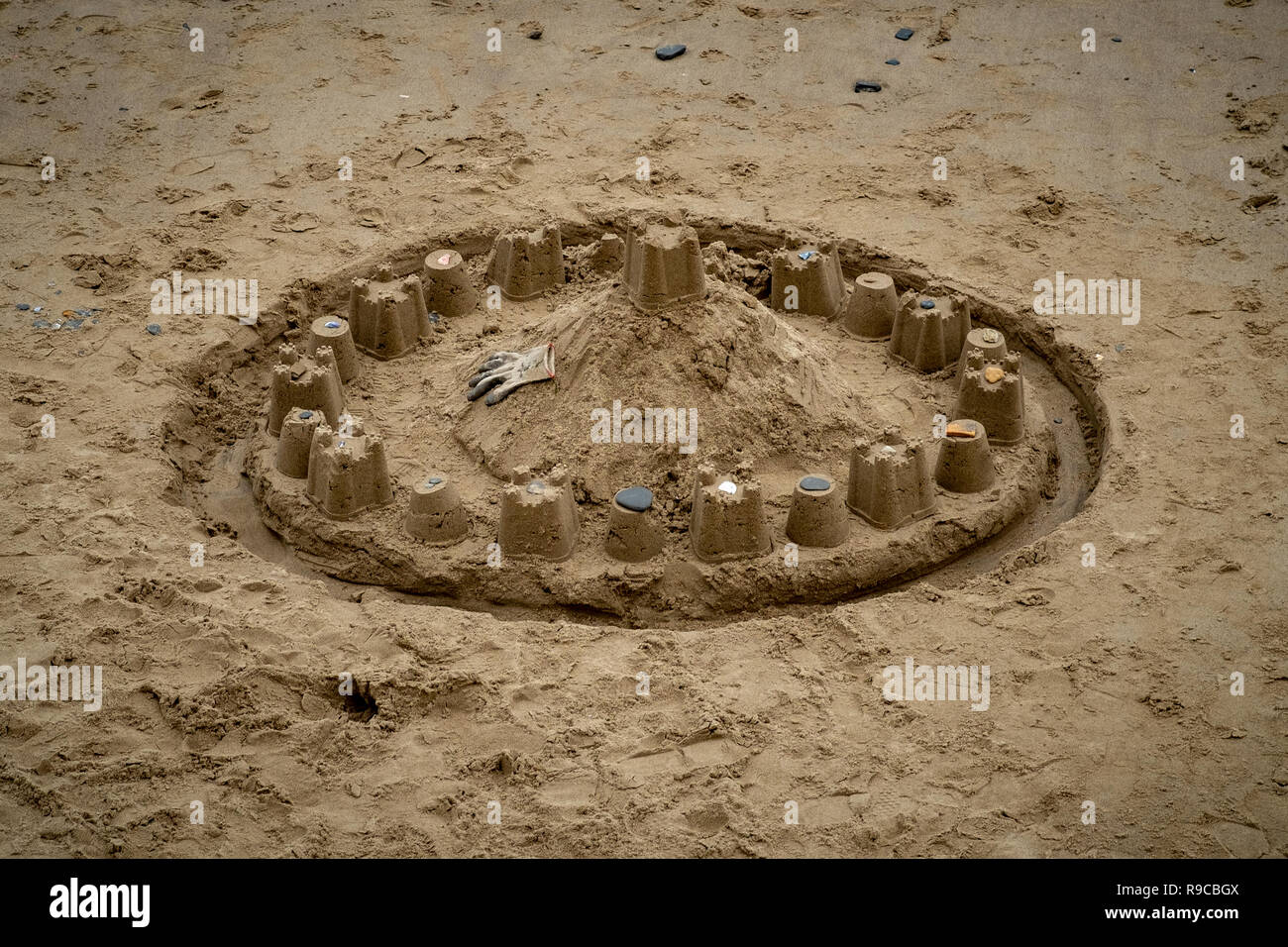Sand castle on beach hi-res stock photography and images - Alamy