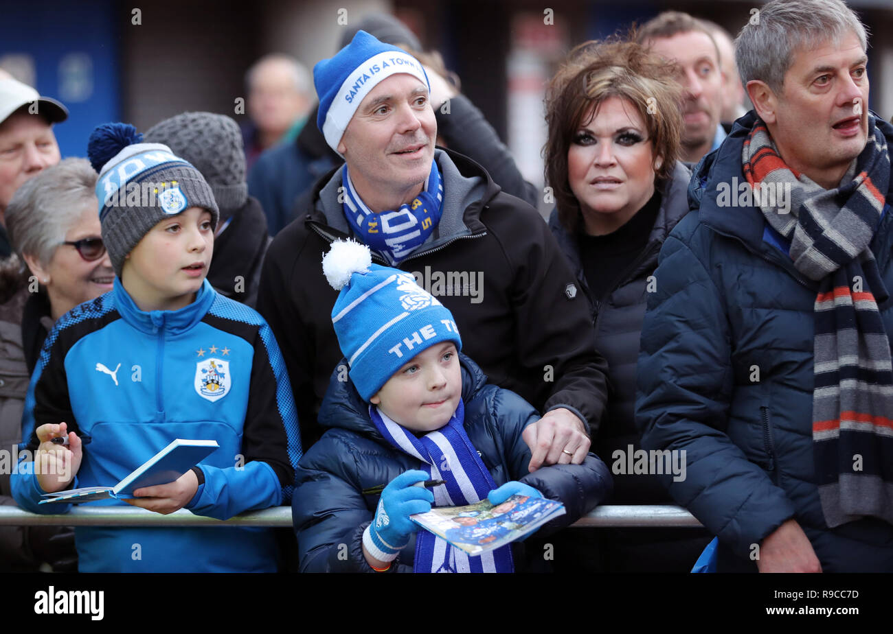 Fans outside the stadium during the Premier League match at the John ...