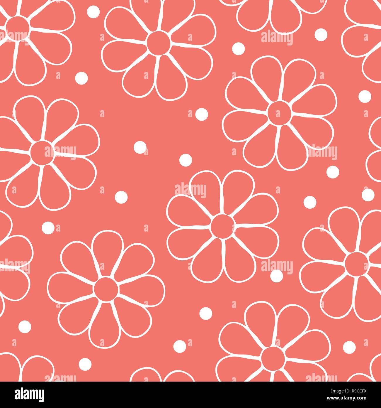 Vector seamless pattern background in trendy color of 2019, living ...