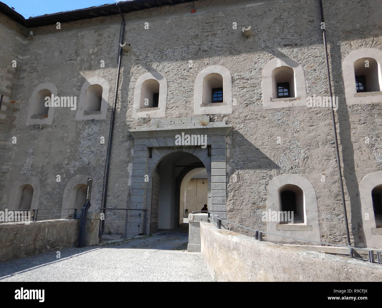 Building of the Bard Fort, Bard, Aosta Valley - Italy Stock Photo - Alamy