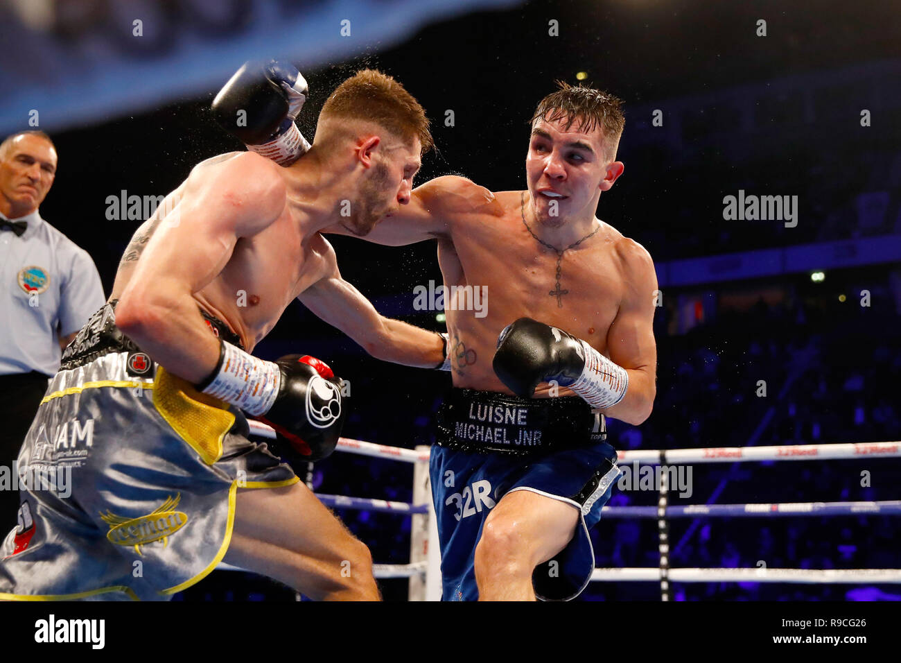 Michael Conlan (right) and Jason Cunningham compete in the WBC ...
