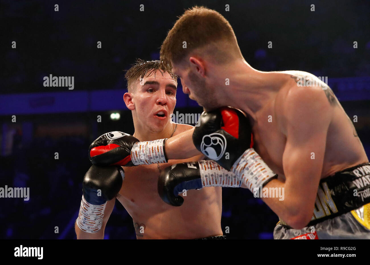 Michael Conlan (left) and Jason Cunningham compete in the WBC ...
