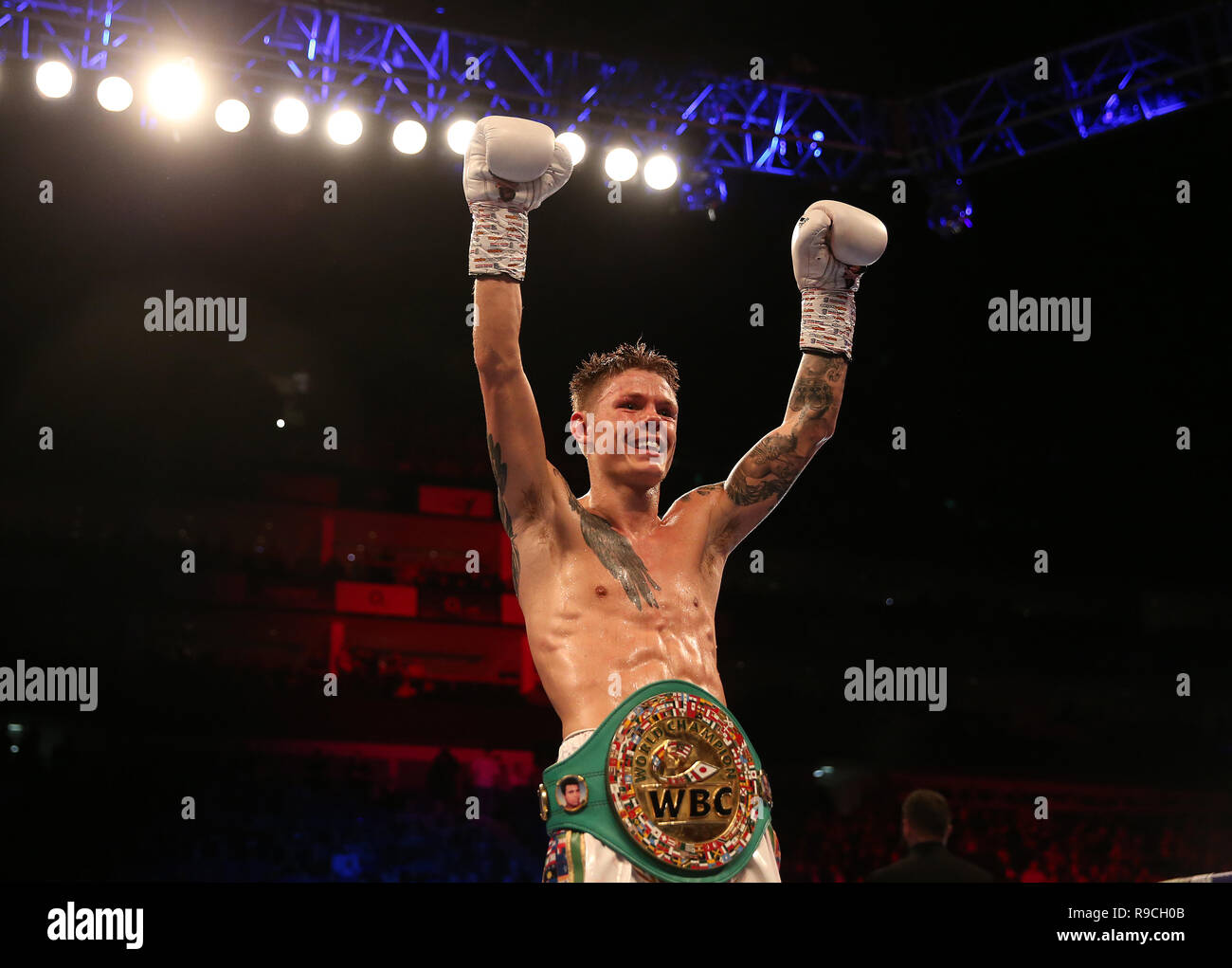 Charlie Edwards celebrates winning the WBC Flyweight Championship at ...