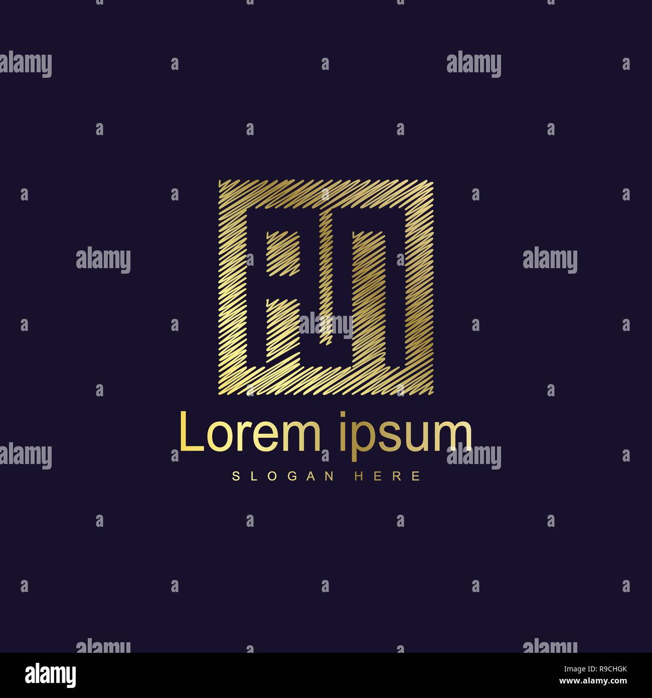 Initial Letter AN Logo Template Vector Design Stock Vector Image & Art ...