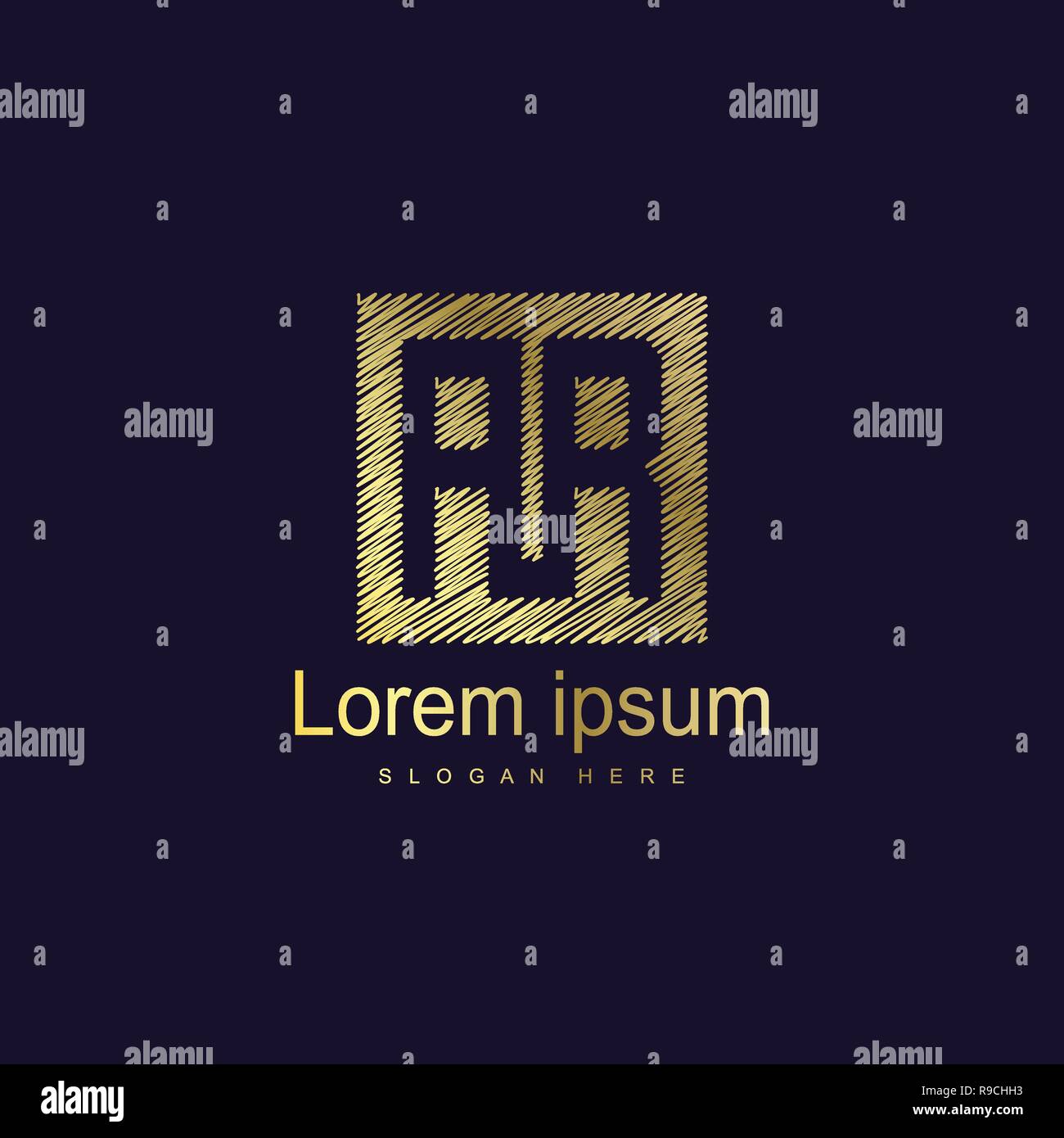 Logo initial letters ar vector vectors hi-res stock photography and ...