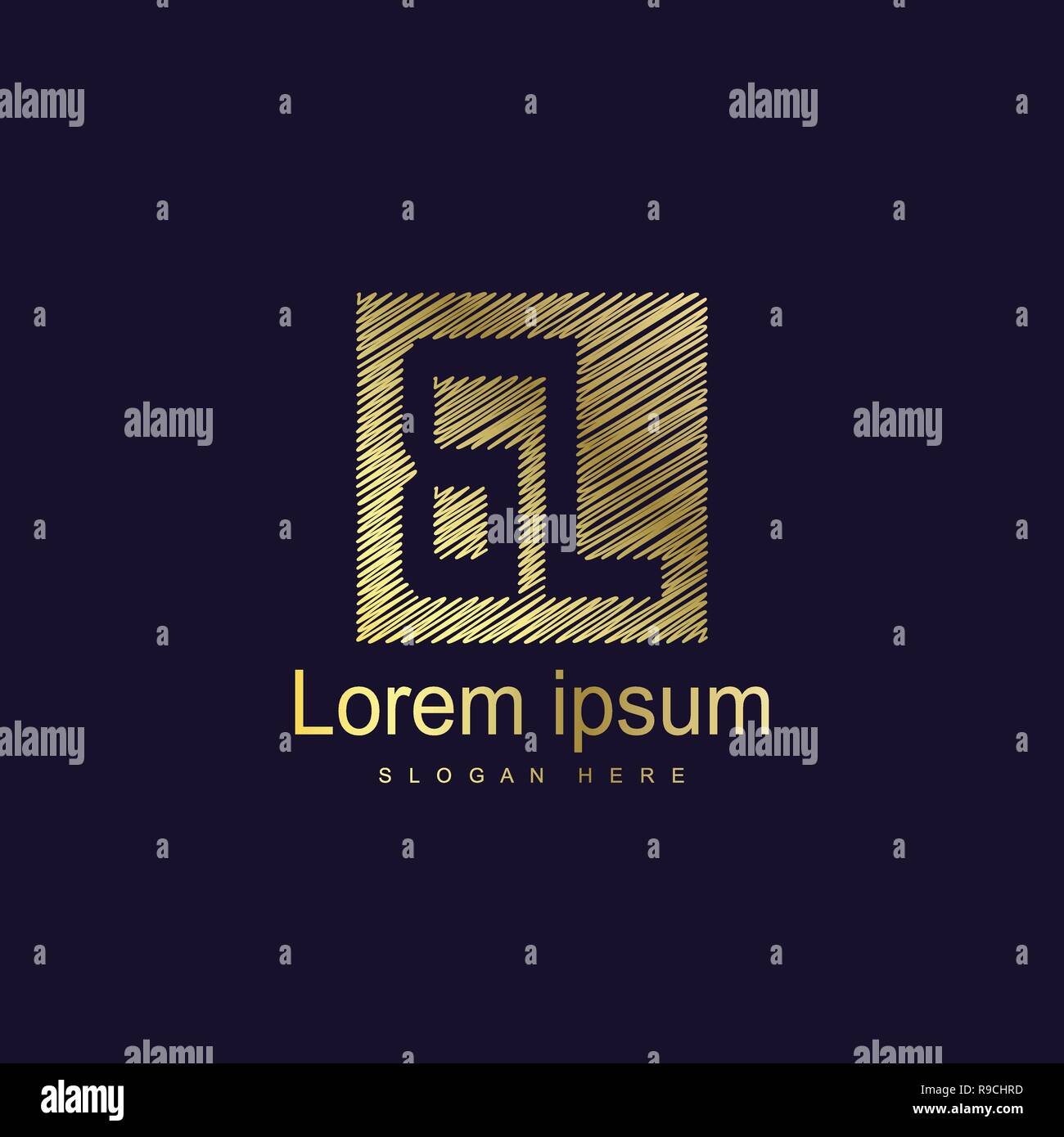 Initial Letter BL Logo Template Vector Design Stock Vector Image & Art ...