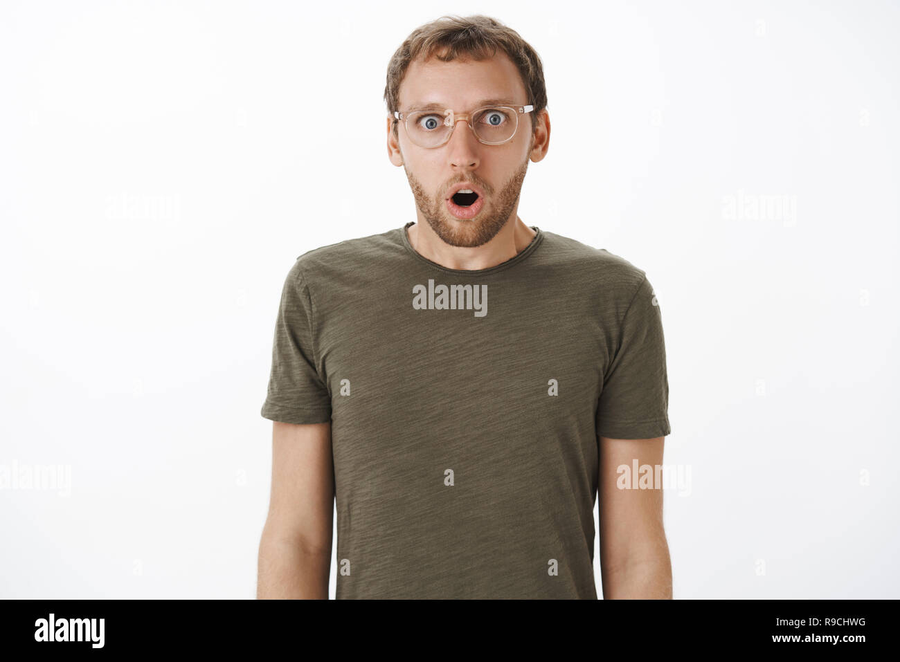 Shocked handsome man screaming hi-res stock photography and images - Alamy