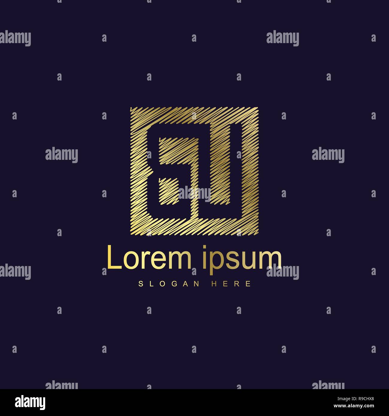 Initial Letter BU Logo Template Vector Design Stock Vector Image & Art ...