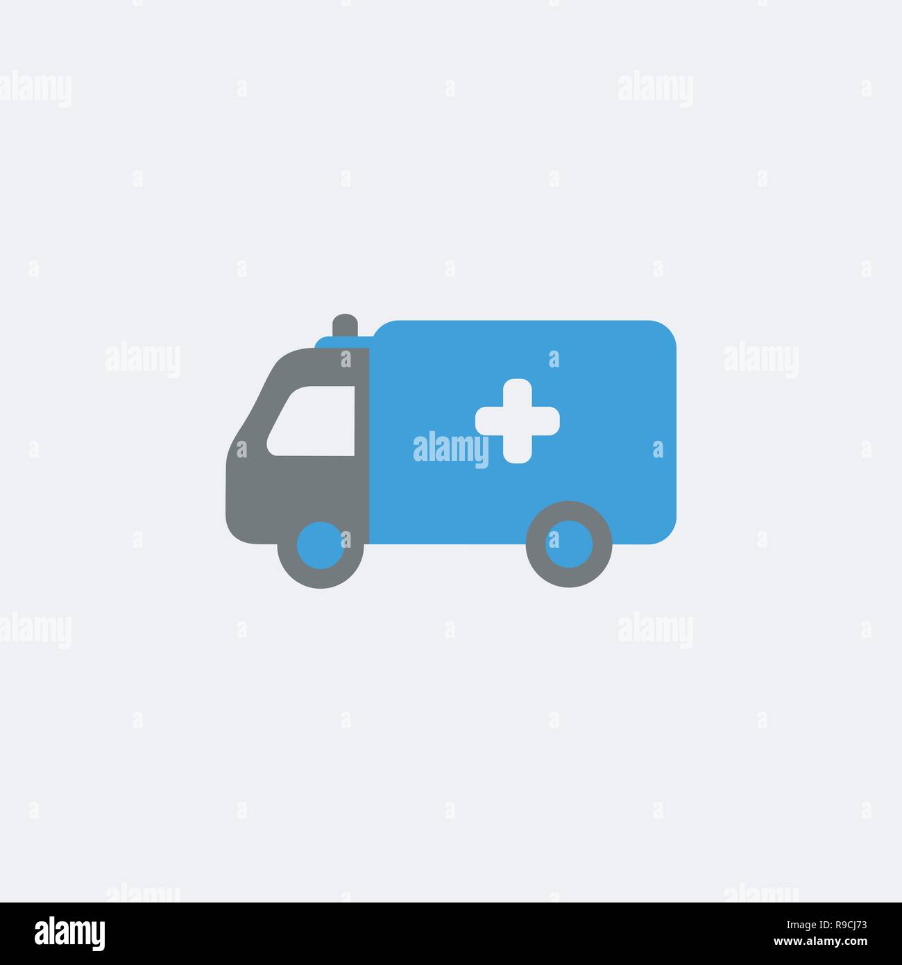 Ambulance flat icon vector isolated on white background Stock Vector ...