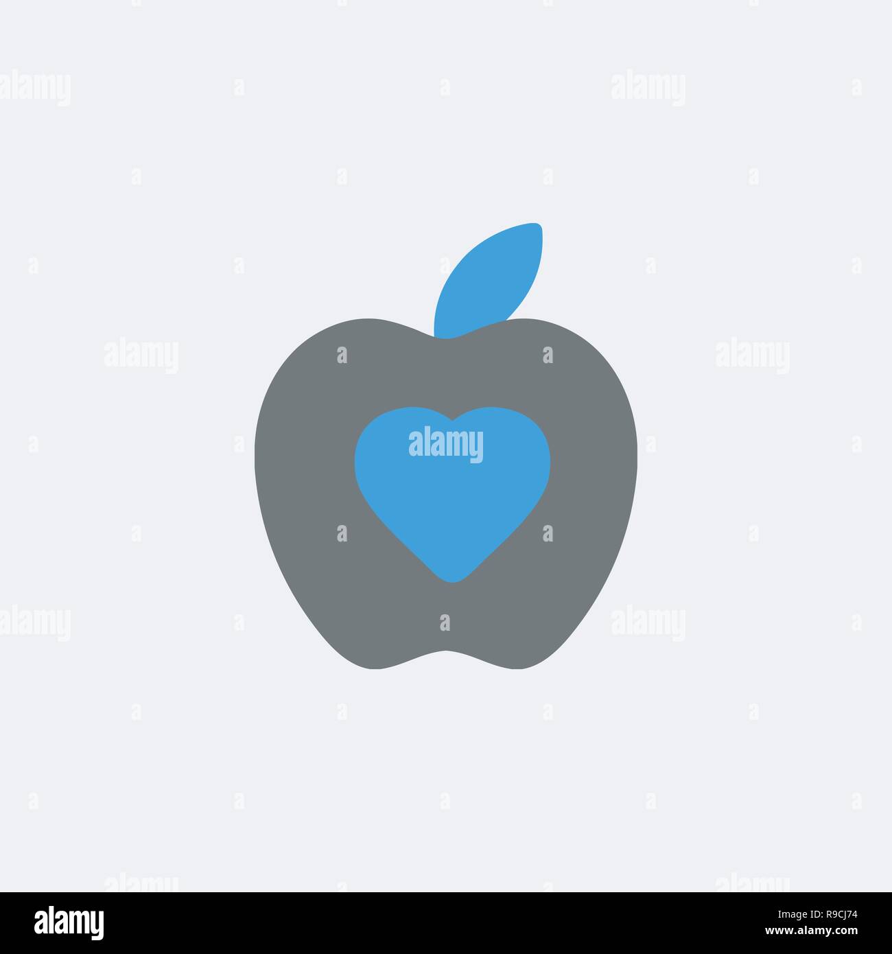 Apple flat icon vector isolated on white background Stock Vector Image ...