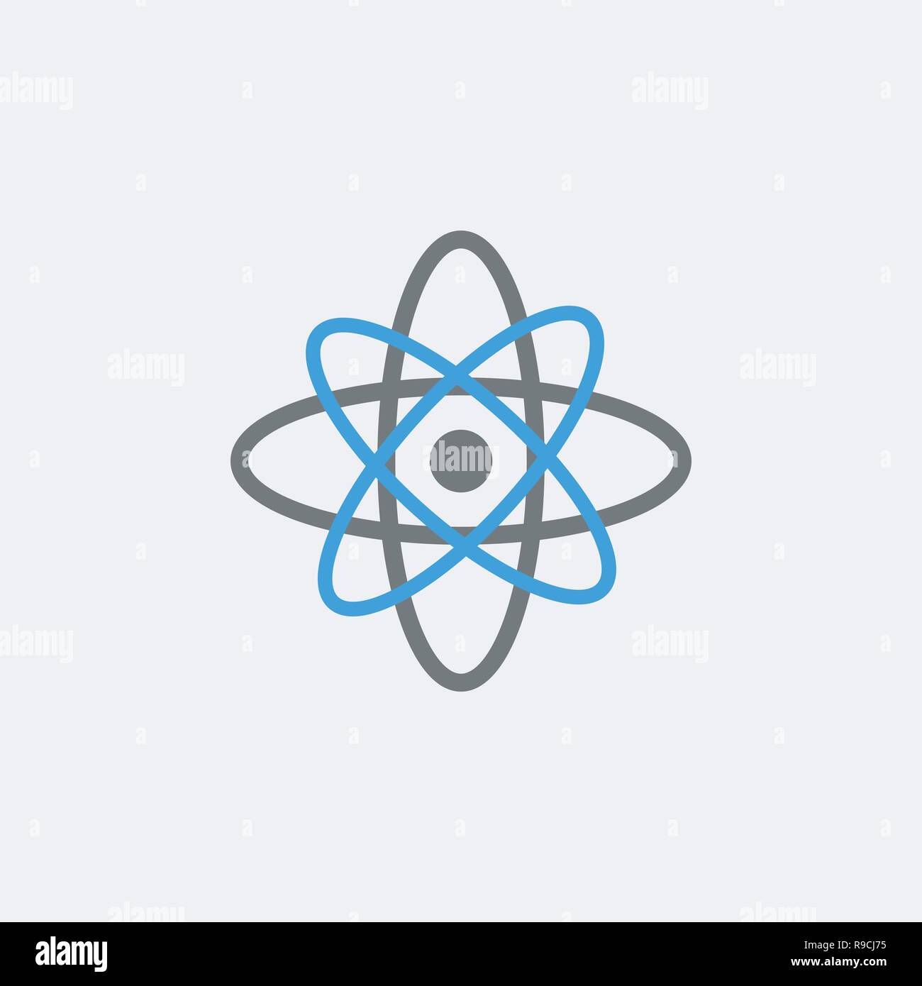 Atomic flat icon vector isolated on white background Stock Vector Image ...