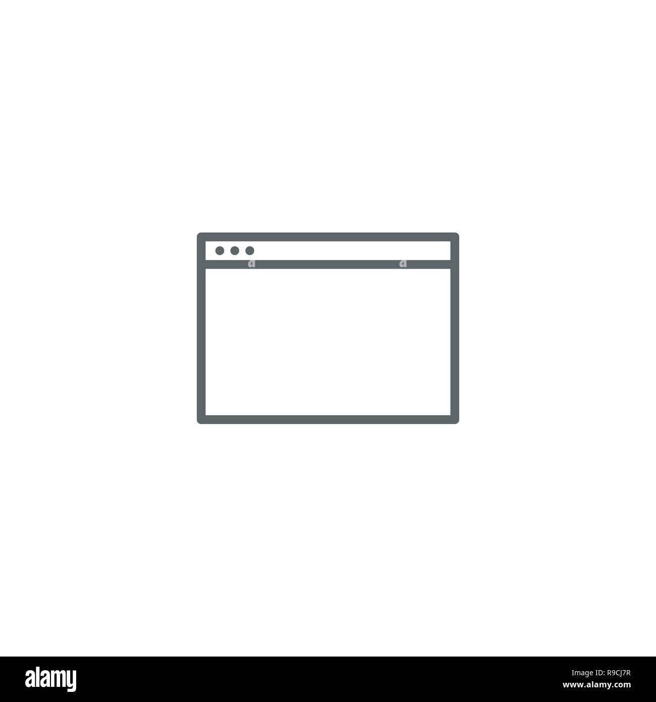 Browser line icon vector isolated on white background Stock Vector ...