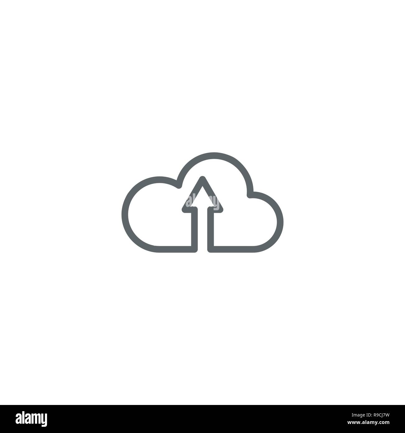 Upload line icon vector isolated on white background Stock Vector Image ...