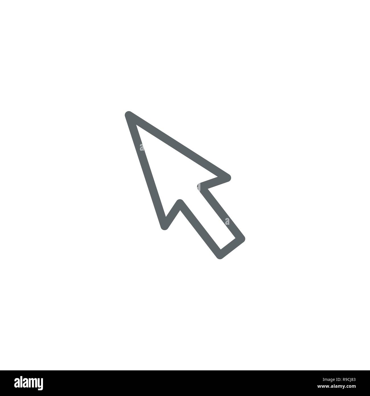 Cursor line icon vector isolated on white background Stock Vector Image ...