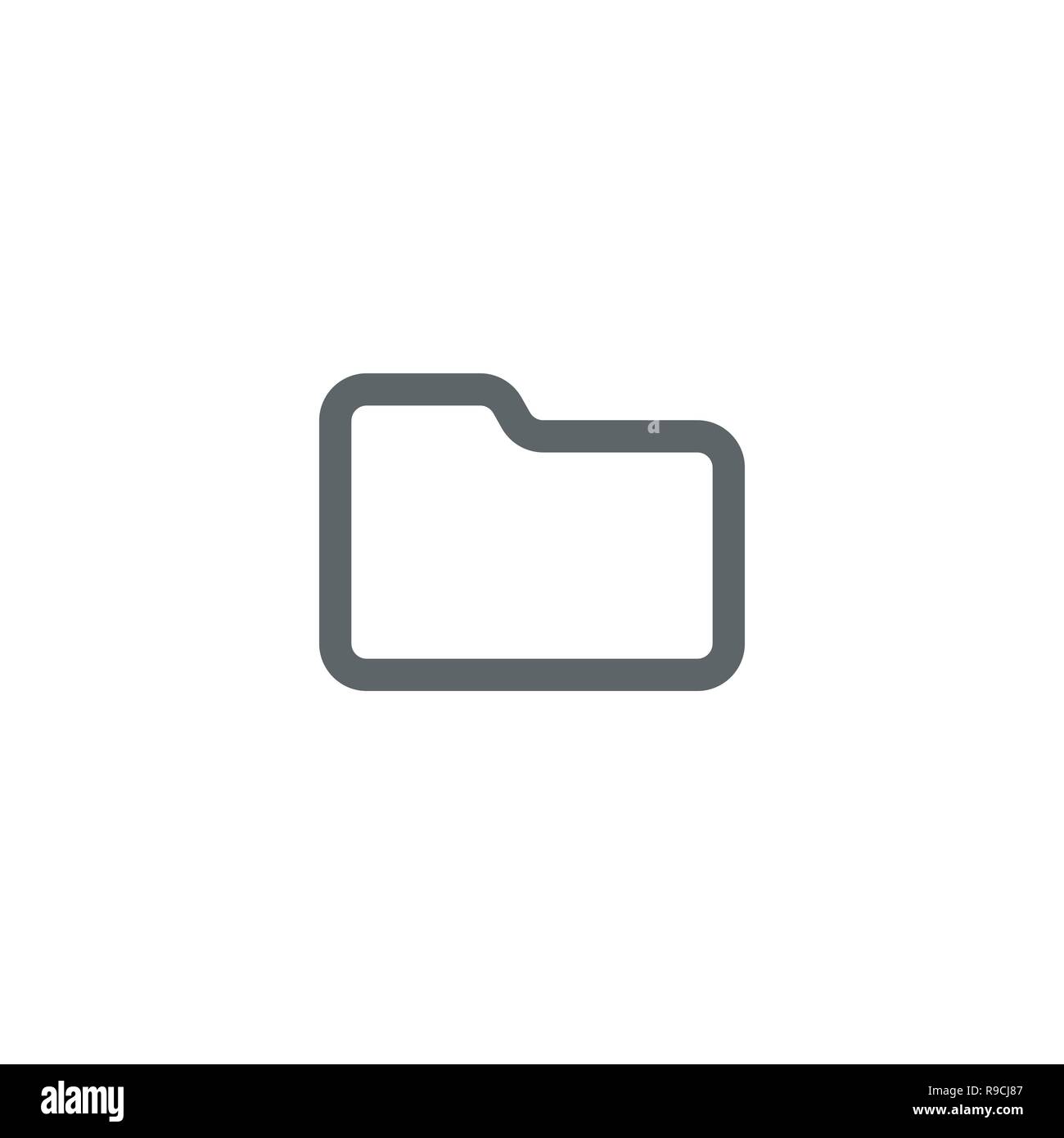 Folder open outline flat Cut Out Stock Images & Pictures - Alamy