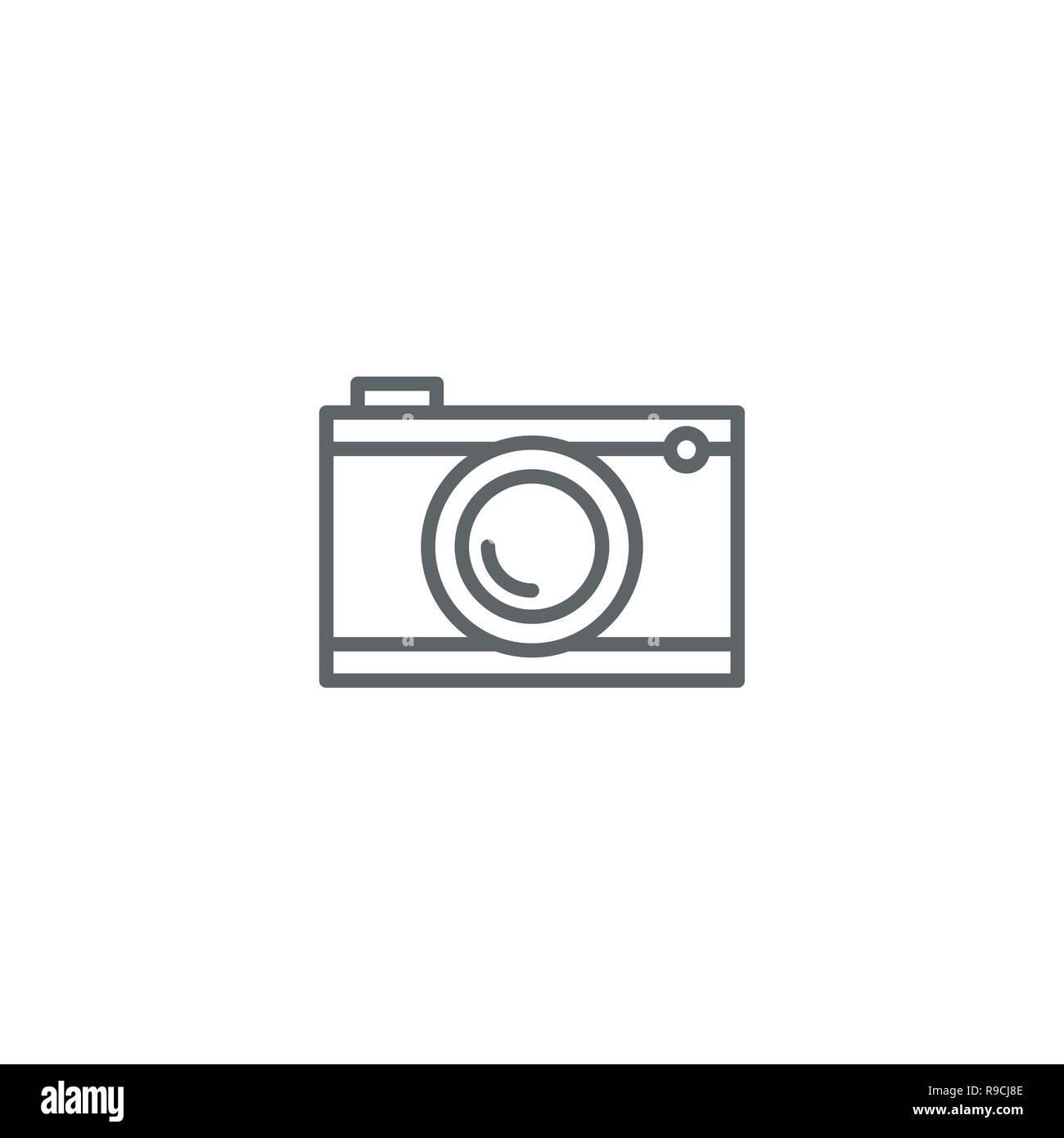 Camera line icon vector isolated on white background Stock Vector Image ...