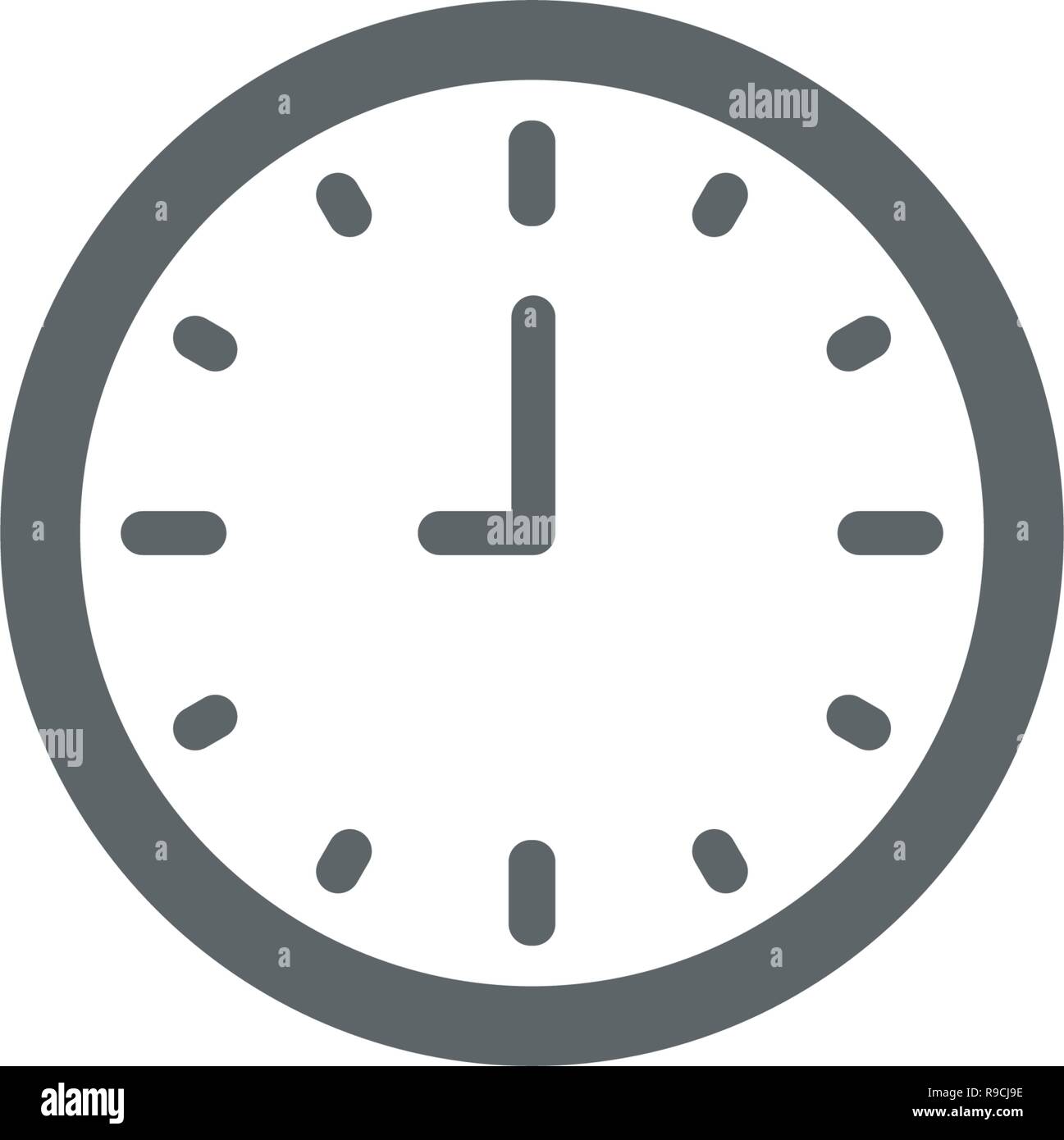 Clock flat icon vector isolated on white background Stock Vector Image ...