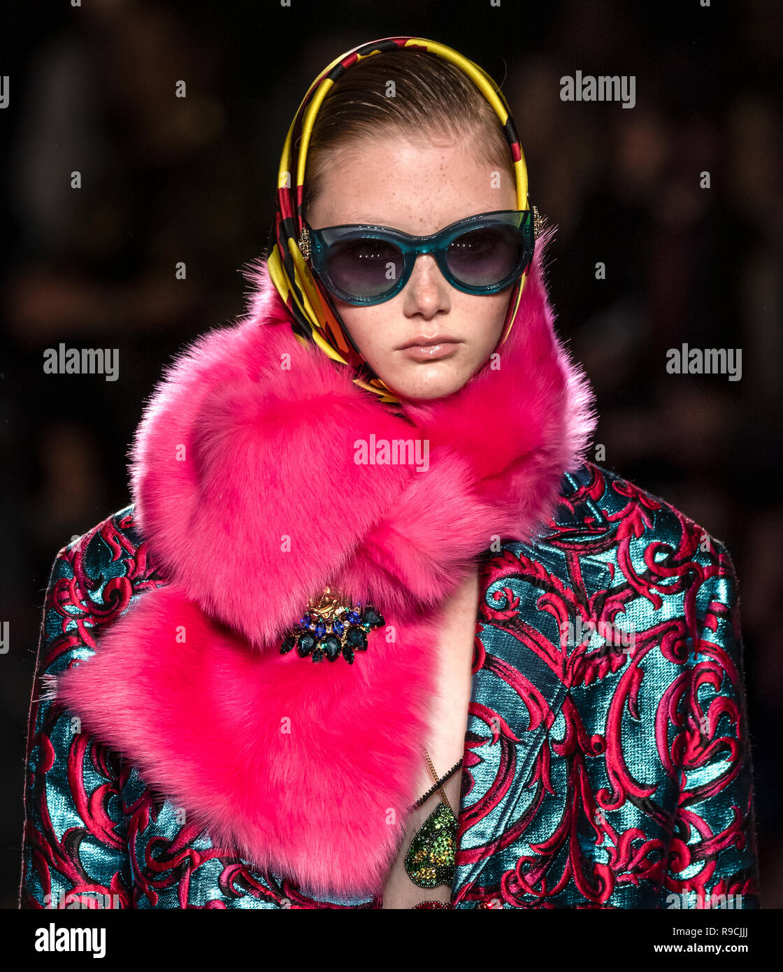 NEW YORK, NY - December 02, 2018: Sara Grace Wallerstedt walks the ...