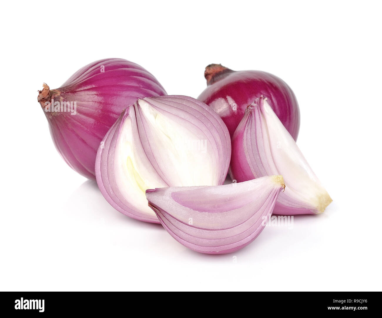 shallots isolated on white background Stock Photo - Alamy