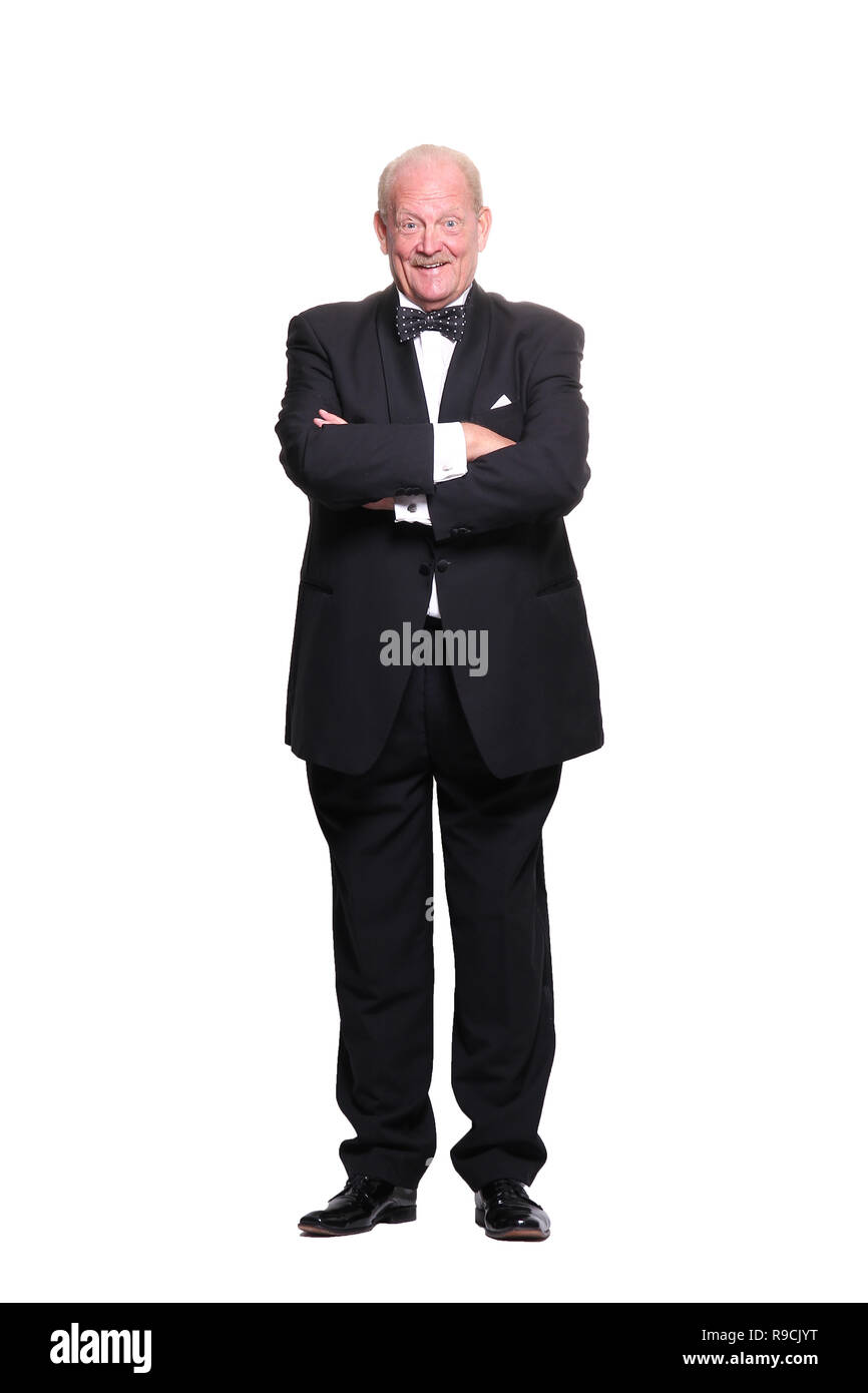 Beautiful old man in front of a background Stock Photo - Alamy