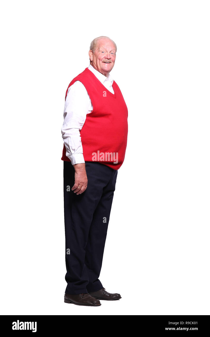 Beautiful old man in front of a background Stock Photo - Alamy