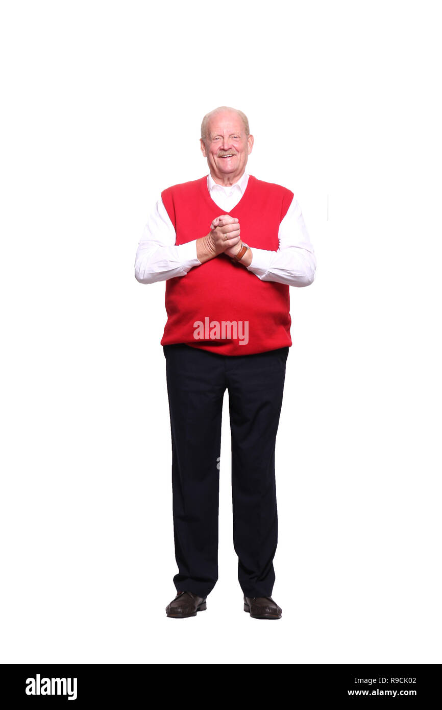 Beautiful old man in front of a background Stock Photo - Alamy