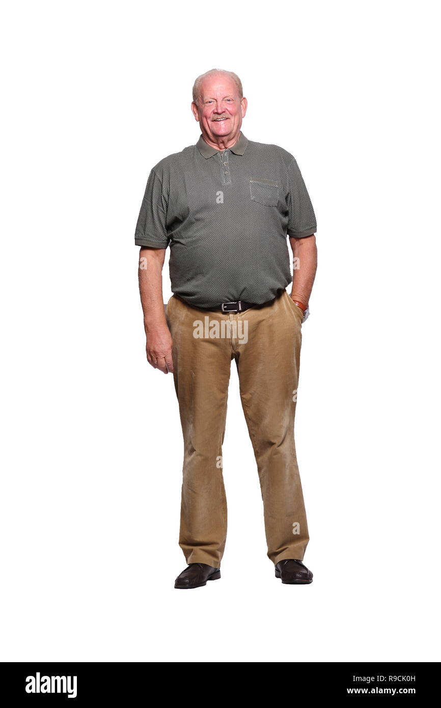 Beautiful old man in front of a background Stock Photo - Alamy