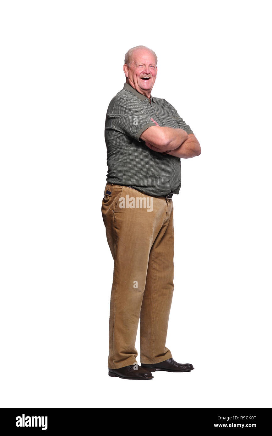 Beautiful old man in front of a background Stock Photo - Alamy