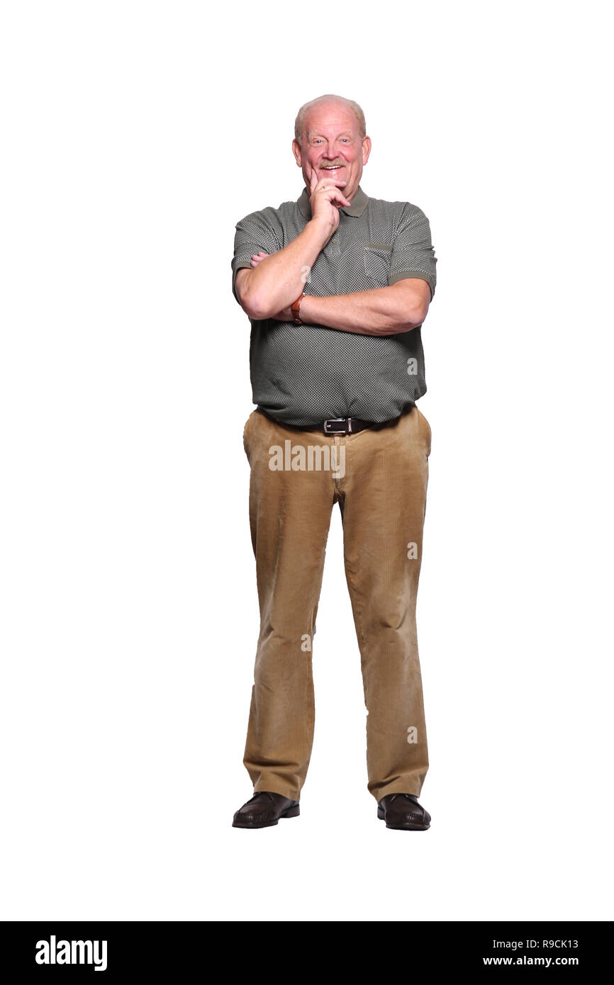 Beautiful old man in front of a background Stock Photo - Alamy