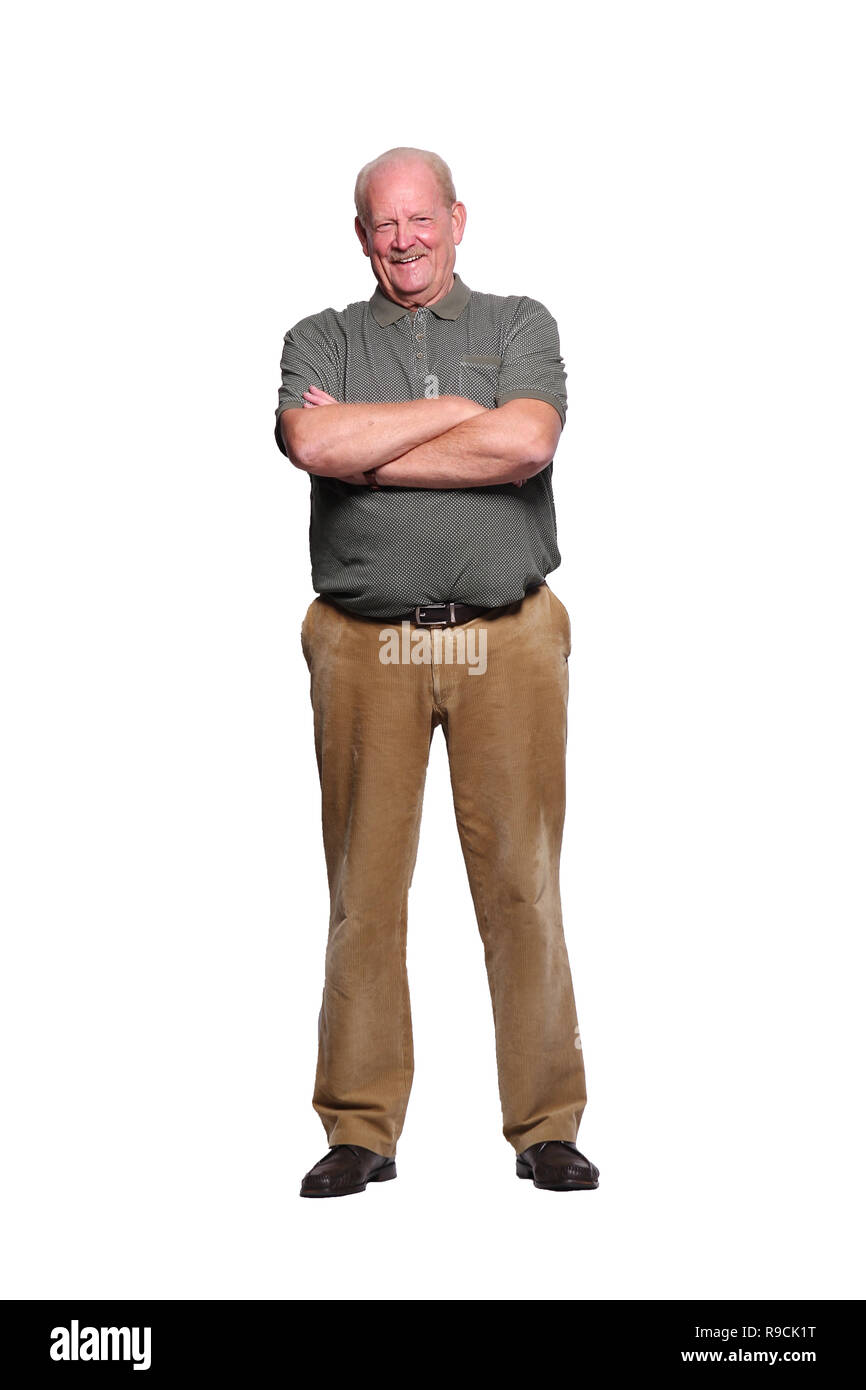 Beautiful old man in front of a background Stock Photo - Alamy