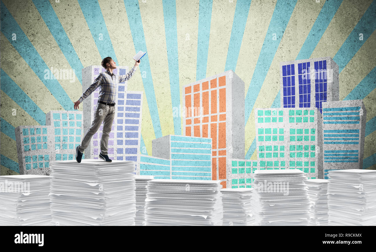 Study hard to become successful businessman Stock Photo - Alamy