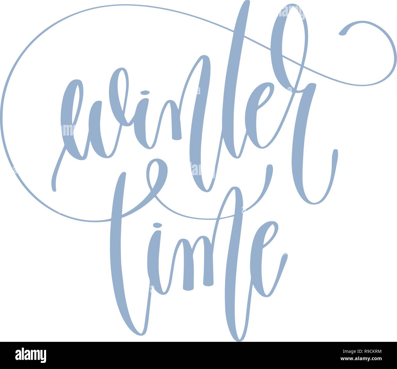 winter time - handwritten lettering text Stock Vector Image & Art - Alamy