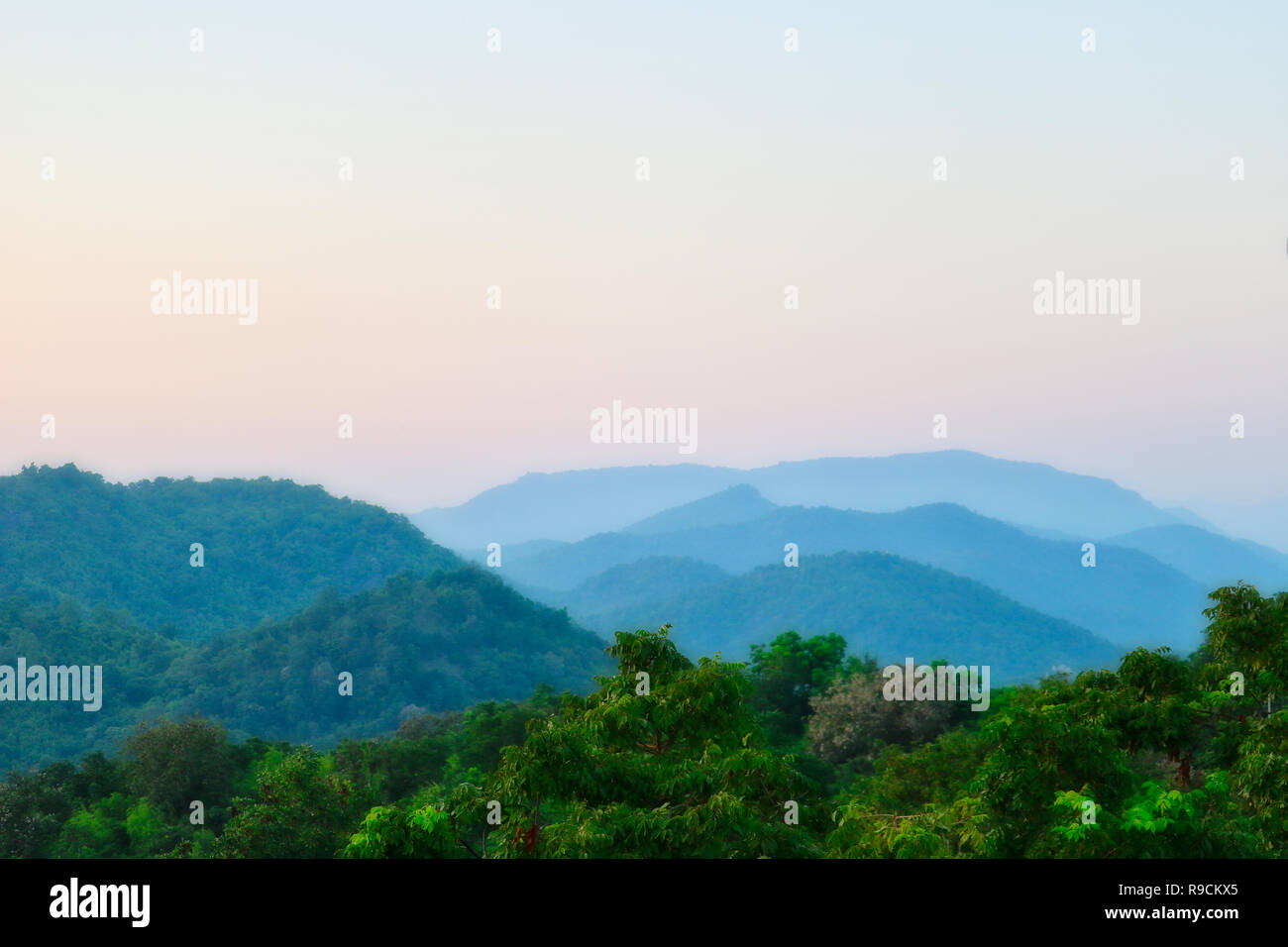 This unique image shows the hill formation in the hinterland of Hua Hin ...