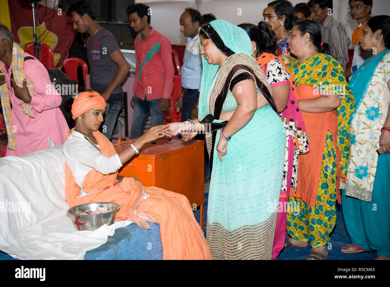Horizantal divotee in hijra transgenders Kinnar Akhara at 2016 Simhasth ...