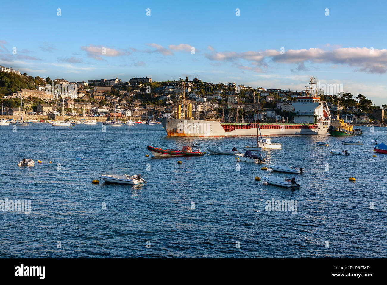 Polruan; and Fowey Estuary; Cornwall; UK Stock Photo - Alamy