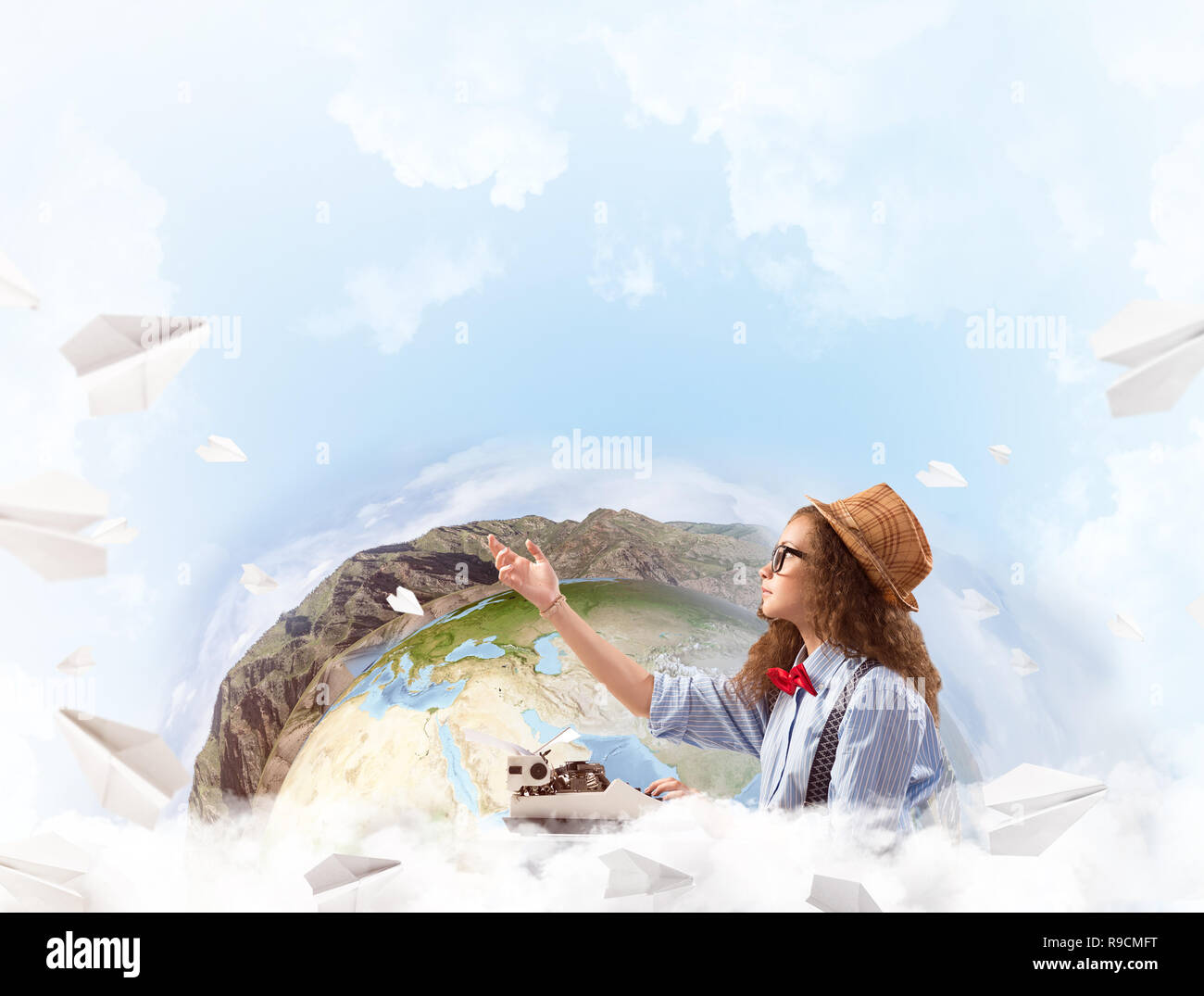 Creative inspiration of young female writer Stock Photo - Alamy