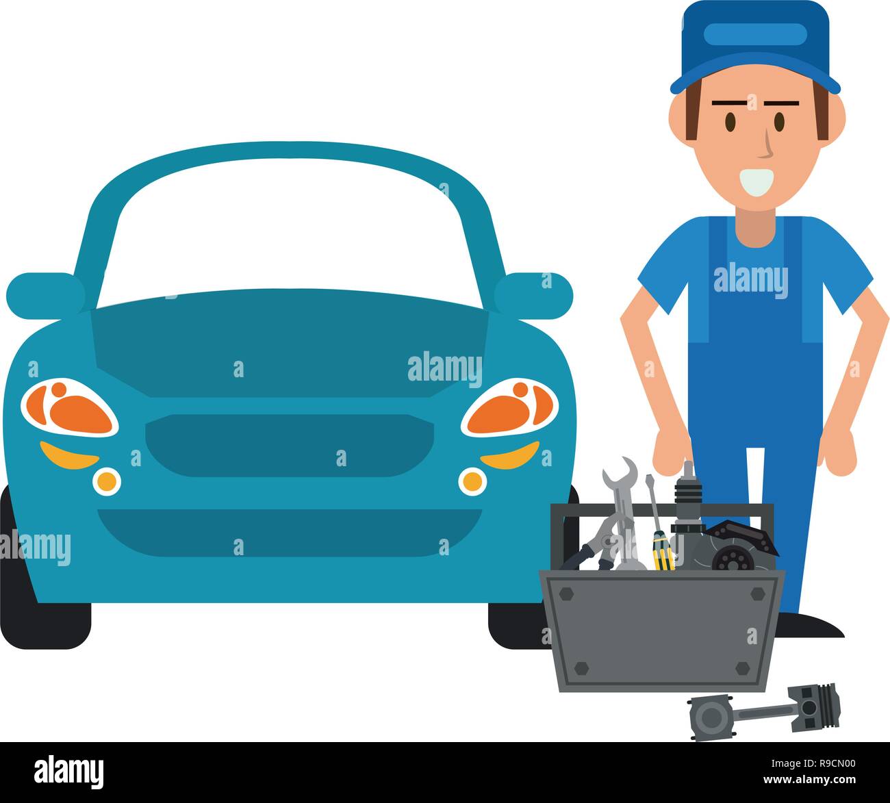 Car mechanic concept Stock Vector Image & Art - Alamy