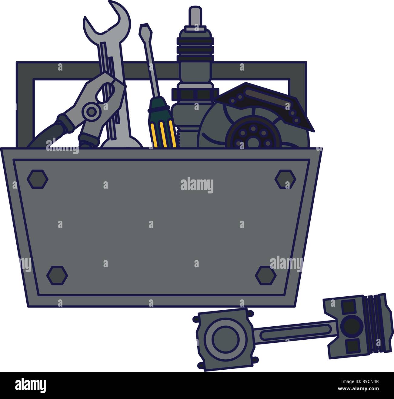Mechanic toolbox symbol Stock Vector Image & Art - Alamy