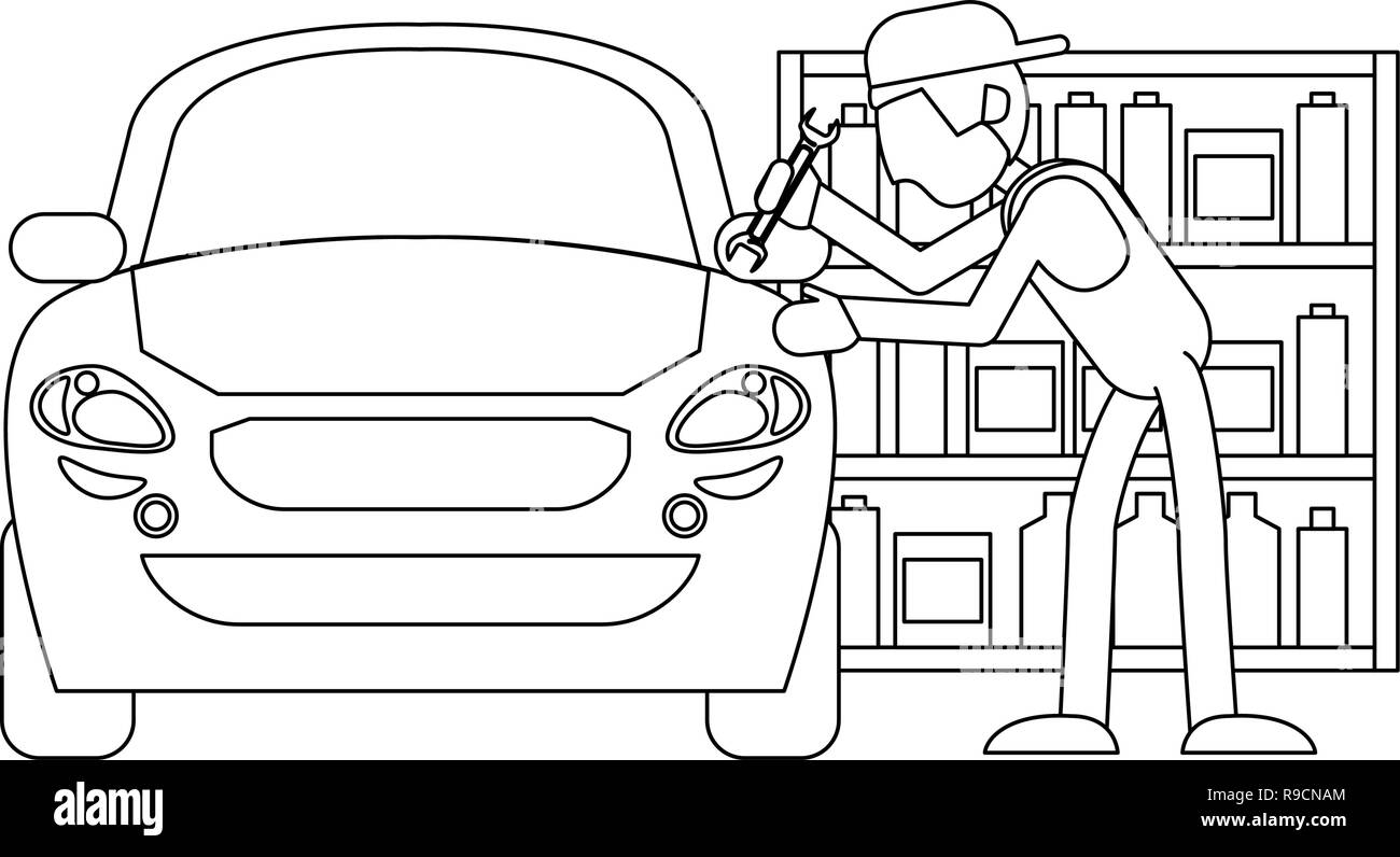 Car Mechanic Clipart Black And White Auto Mechanic Png Black And White