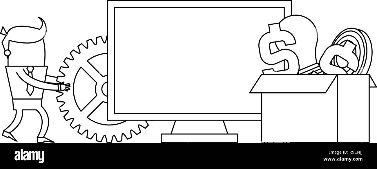 Business and technology in black and white Stock Vector Image & Art - Alamy