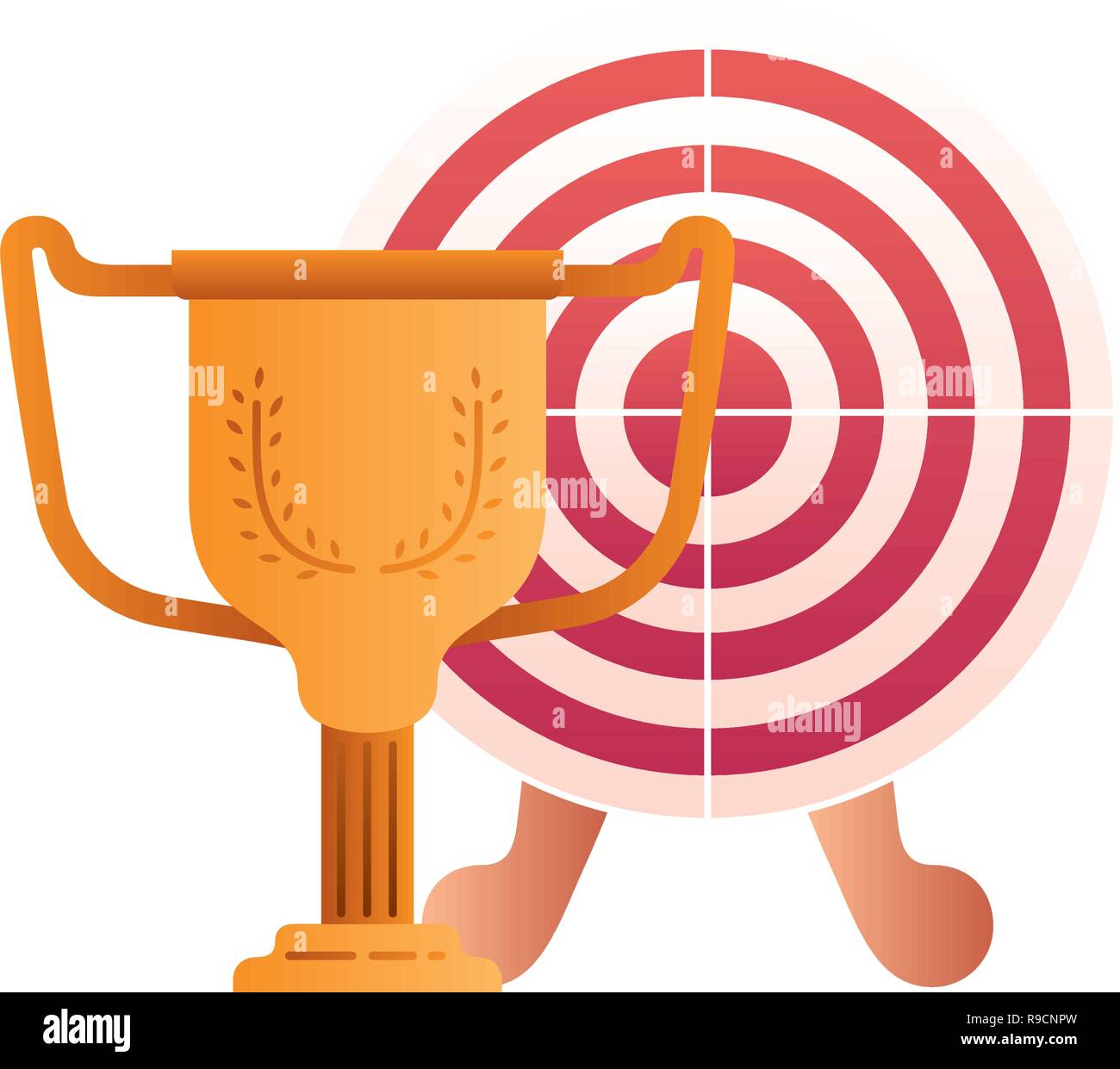 trophy with target shooting isolated icon Stock Vector Image & Art - Alamy