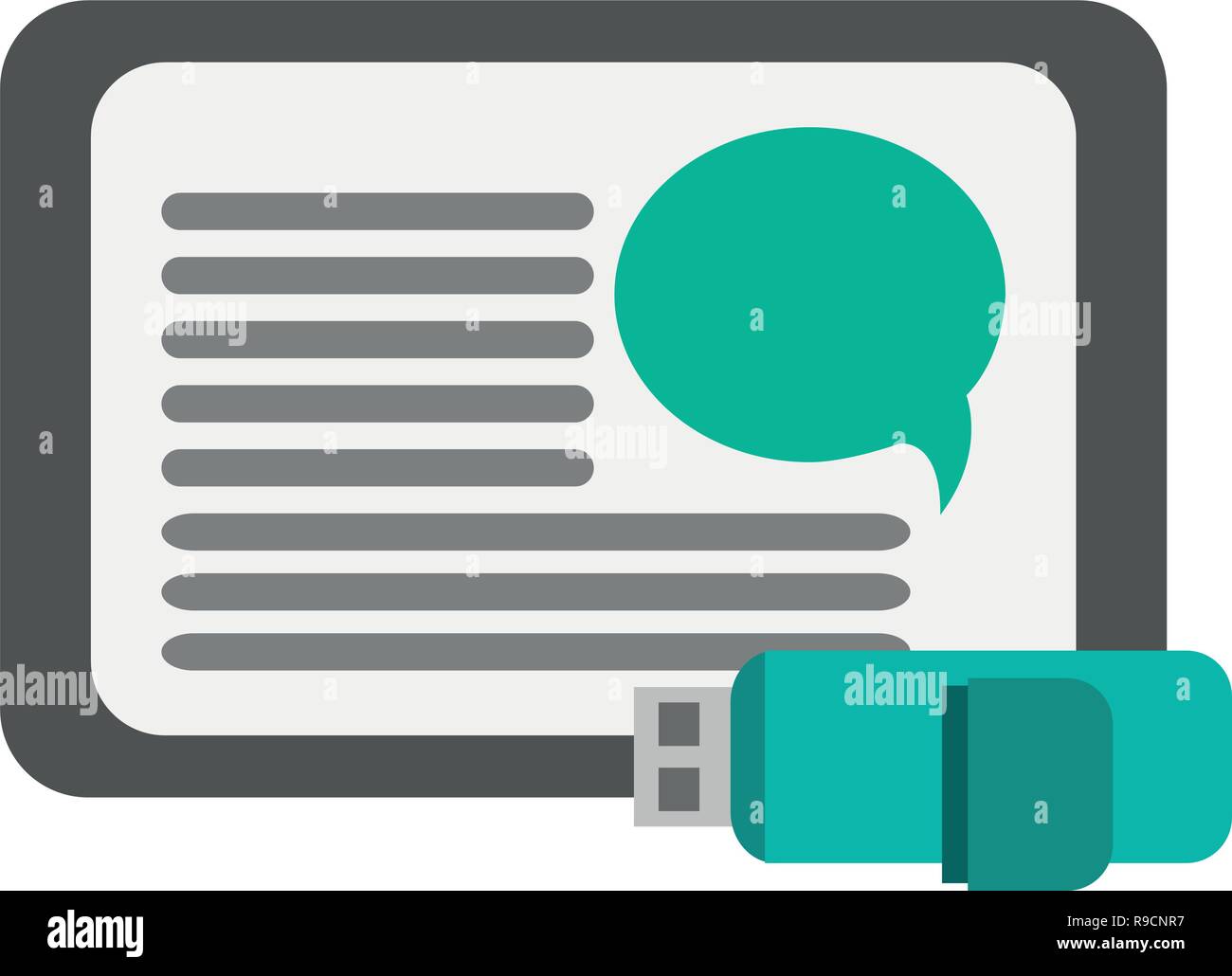 Tablet and usb memory Stock Vector Image & Art - Alamy